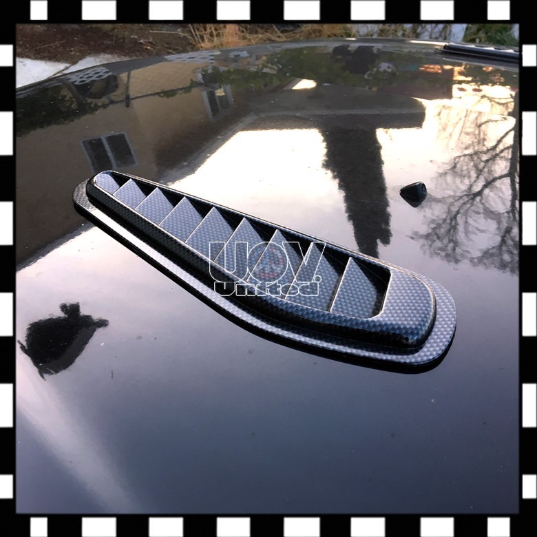 Carbon Fiber Coat Fake Decorative Hood Turbo Intake Scoop Grille Air ...