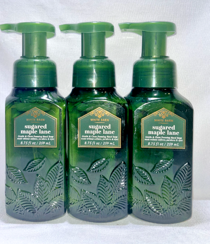 3 Sugared Maple Lane Gentle Foaming Hand Soap Bath & Body Works 8.75 fl ...