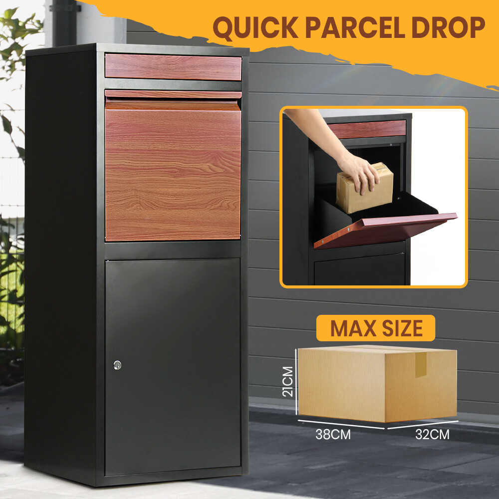 Groverdi Parcel Box Letter Box Package Drop Slot MailBox Security Lock ...