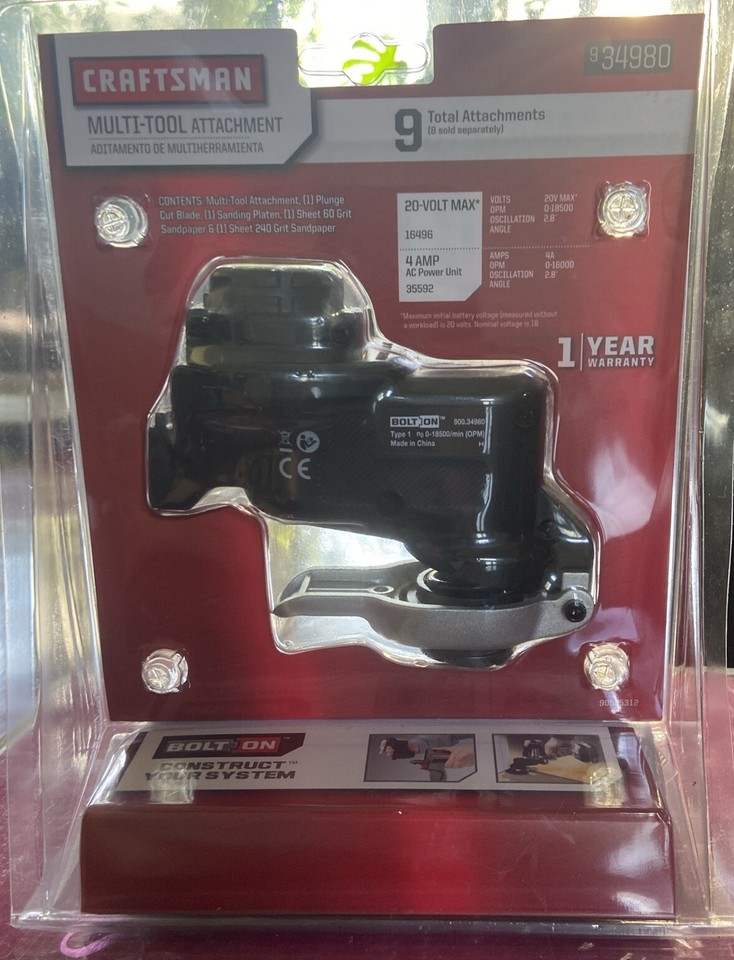 Craftsman Bolt-On Oscillating Multi-Tool Attachment 934980 New In Original Case | eBay
