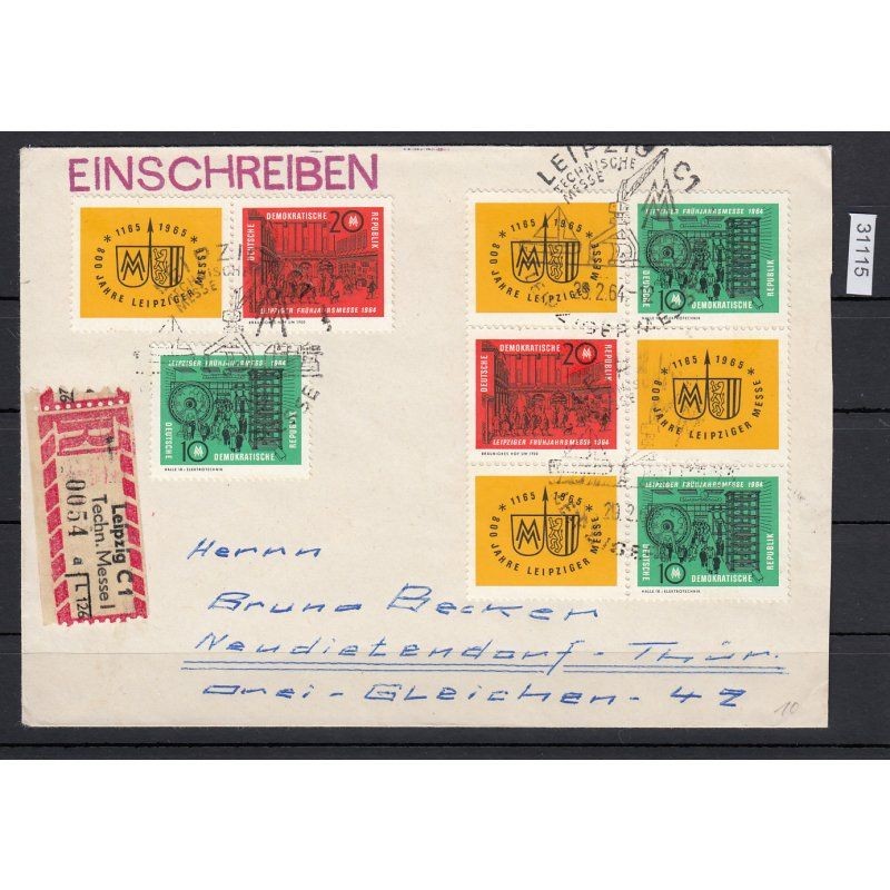 DDR 1964, Mich.-Nr.: 1012-13 Timbre Zdr. Combinaison | eBay