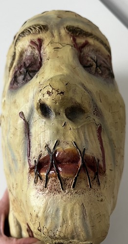 Severed Head Axe Halloween Prop Haunted House Horror Life Size Gore ...