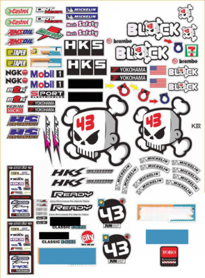 Decals Stickers For 1:10 10th Scale RC Crawler Car Axial Traxxas Redcat ...