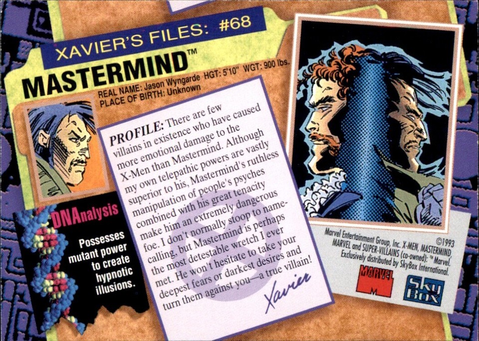 1993 SkyBox Uncanny X-Men Series II #68 Mastermind | eBay