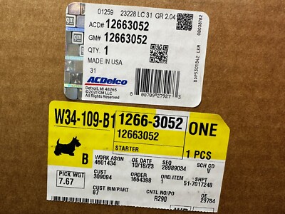 New OEM Genuine GM Starter 12663052 | eBay