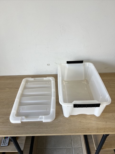 IRIS USA TB-42 Stack And Pull Storage Box - Clear Color 12-Quart Each ...