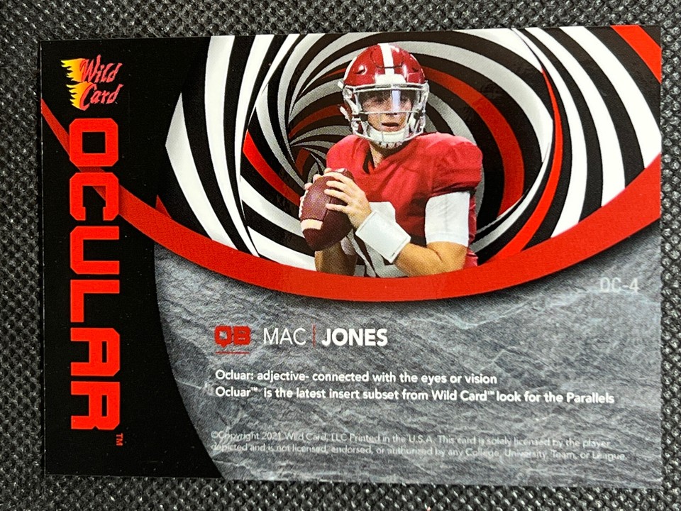 2021 Wild Card Allumination MAC JONES RC #OC-4 RED HOLO-LUX OCULAR ...