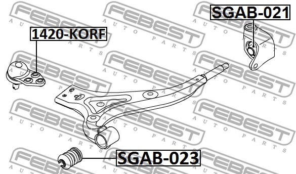 Ball Joint for SSANGYONG:KORANDO VAN,KORANDO C,KORANDO, 4451834001 ...