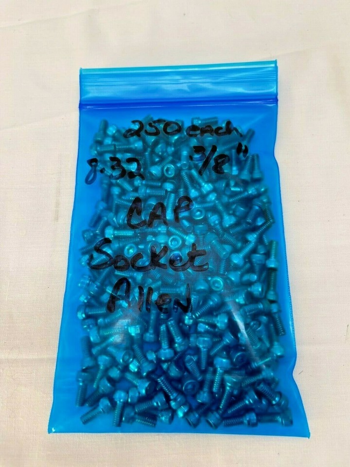 (Lot of 250) 8-32 x 3/8" Socket Allen Head Cap Screws #8 x 3/8 (250ea ...