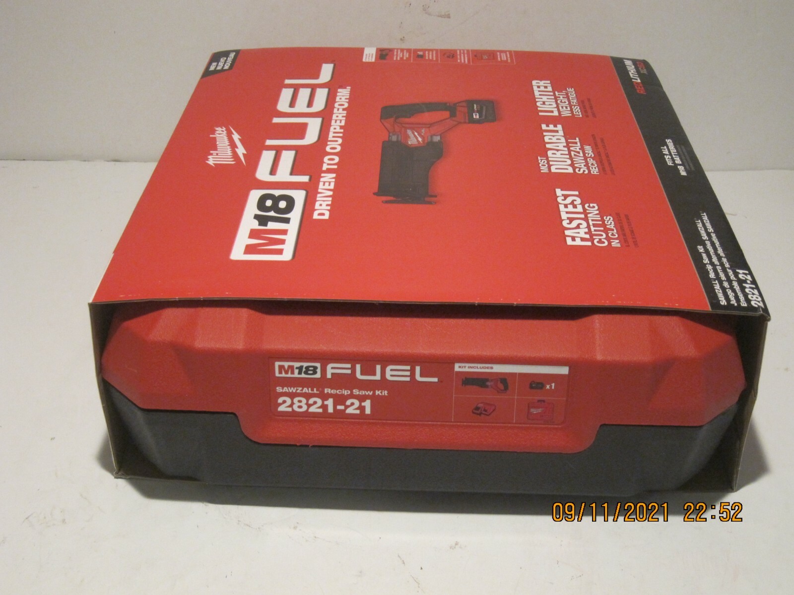 Milwaukee 2821-21 M18 FUEL SAWZALL 1-1/4" Recip Saw W/(1)Batt(5 Ah ...