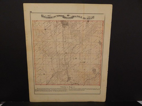 Illinois Greene County Map Greenfield Eastern & Fayette Townships c ...