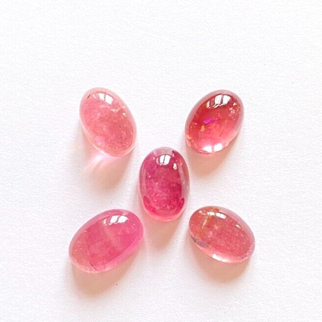 6X9 MM NATURAL TOURMALINE OVAL SHAPE PINK COLOR GEMSTONE FOR JEWELLERY ...