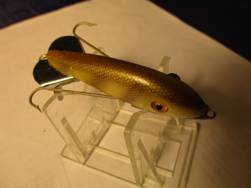 VINTAGE EVANS WALTON SPRING LOADED MECHANICAL FISHING LURE WEED QUEEN W ...