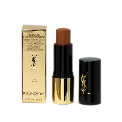 YSL ALL HOURS FOUNDATION STICK UPTO 24H WEAR 0.32OZ. NIB #B 70 - MOCHA ...