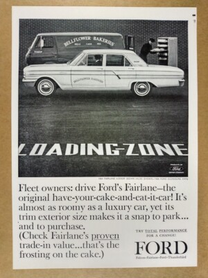 1964 Ford Fairlane 4-Door Sedan Fleet Car vintage print Ad | eBay