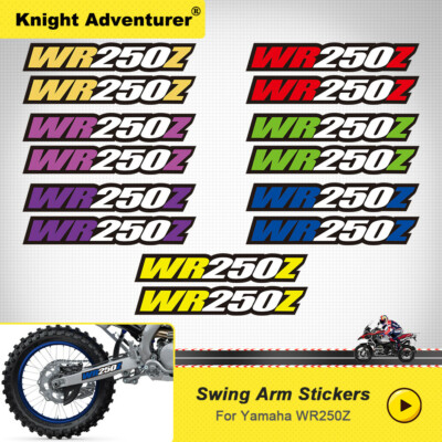 Yamaha WR250Z Swingarm Stickers Decals WR250Z Graphics kit dirtbike ...