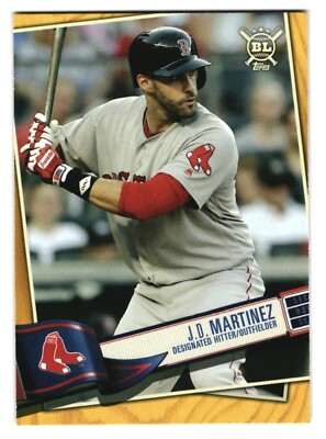 2019 Topps Big League J.D. Martinez Yellow Border Boston Red Sox #133 ...