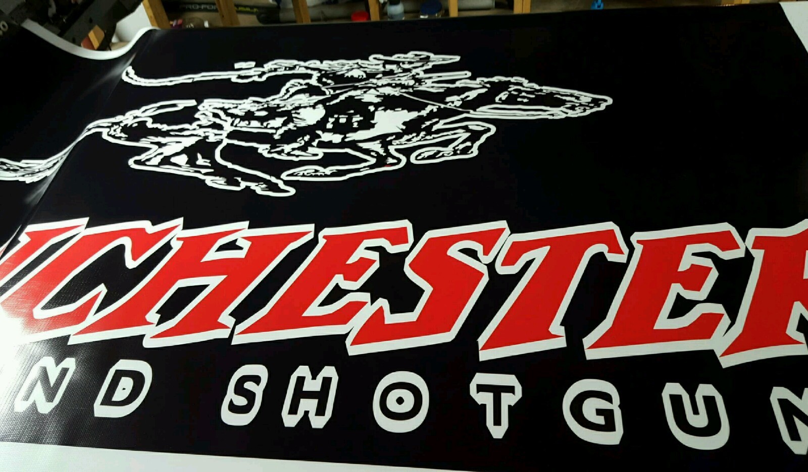 Winchester Banner Firearms Full Color Custom Vinyl Rifles Pistol Shop ...