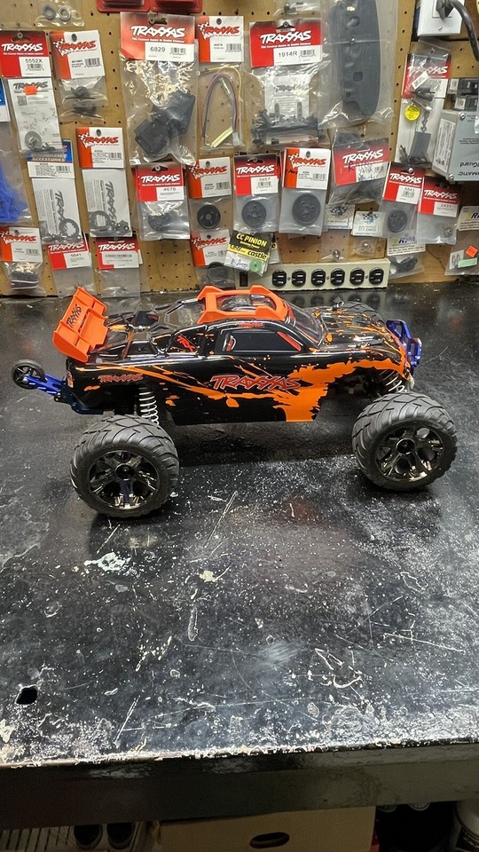 Custom Body Traxxas Rustler VXL/XL-5 1/10 2wd Truck Black And Orange ...