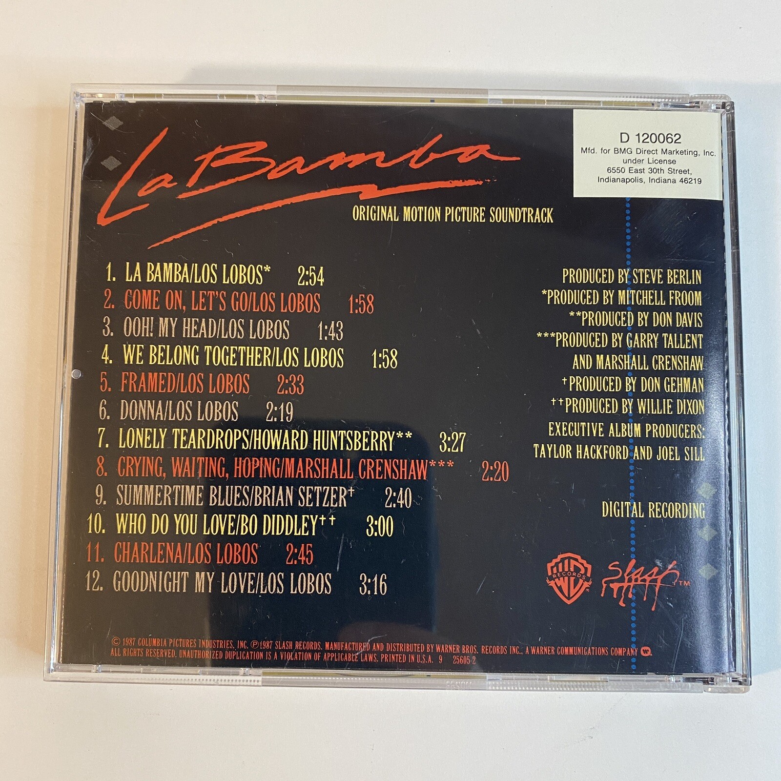 La Bamba Soundtrack by Various Artists (CD, Jul-1987, Slash Records ...
