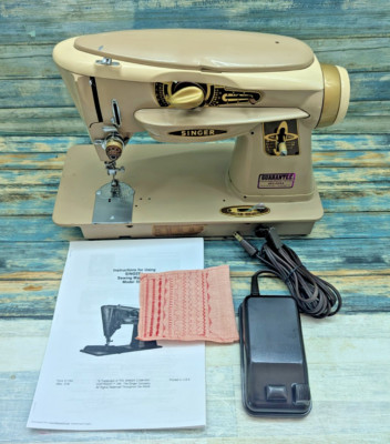 Vintage Singer Model 500A Slant-O-Matic Rocketeer Sewing Machine ca ...