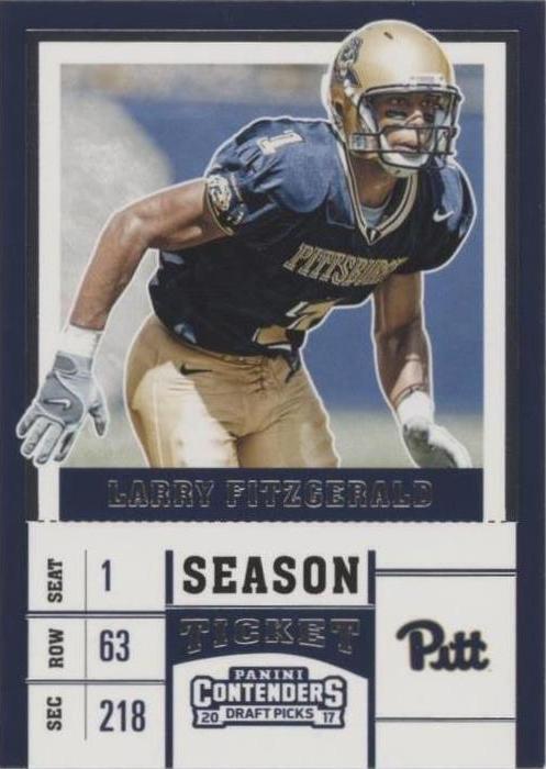 2017 Panini Contenders Draft Picks - Season Ticket Larry Fitzgerald #63 ...