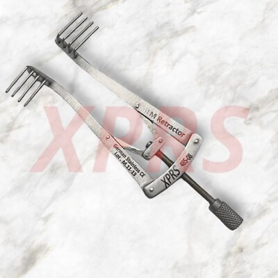 Alm Retractor, 3-7/8", 3" Spread, 4x4 Prongs, Blunt, Premium German ...