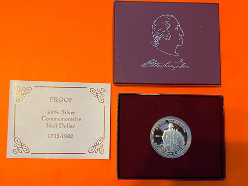 1982-S Proof George Washington Silver Half Dollar in OGP With COA | eBay