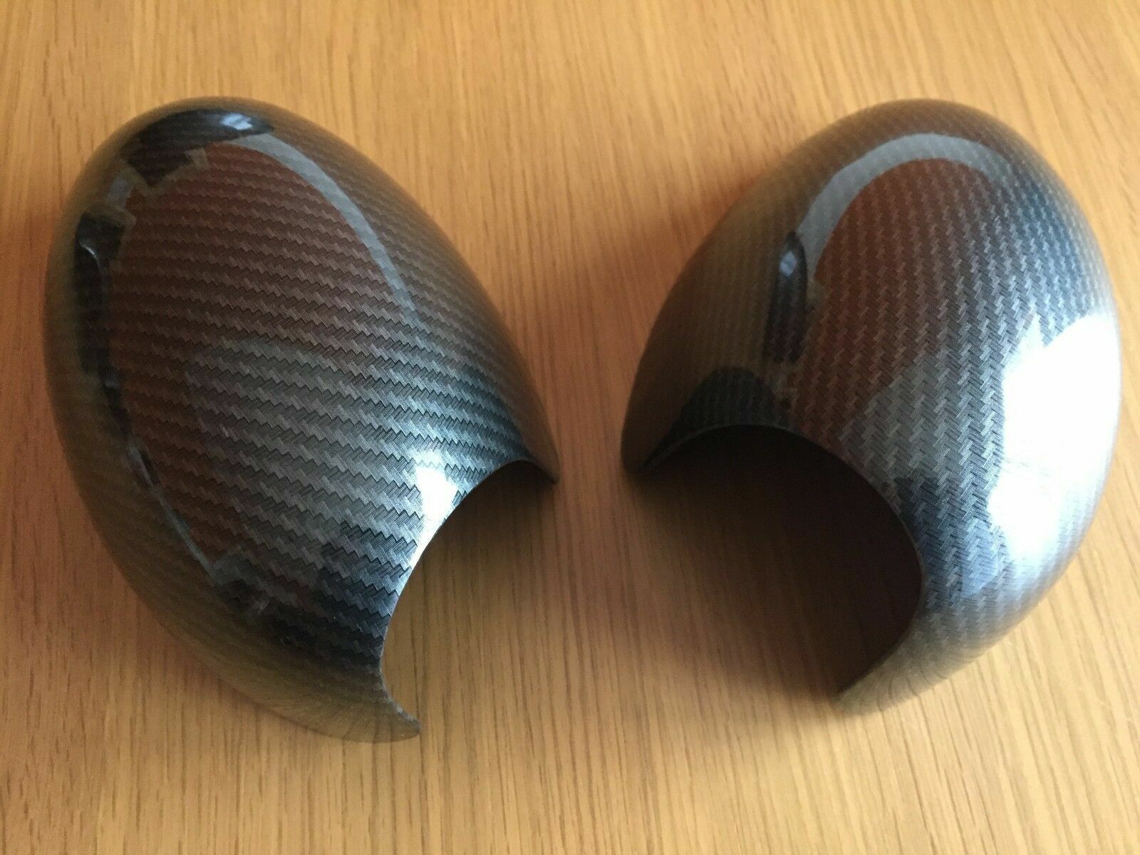 Pair Carbon Fiber Wing Mirror Covers Caps for MINI Cooper S One R52 R50 ...