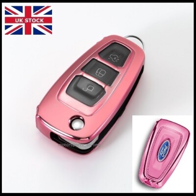 Pink Key Cover For Ford Mondeo Focus Fiesta Fusion B C S Max t47pin ...