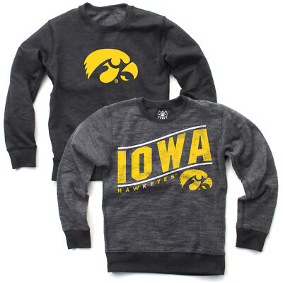 Wes & Willy Iowa Hawkeyes Reversible Youth Fleece Crew Neck Sweater ...