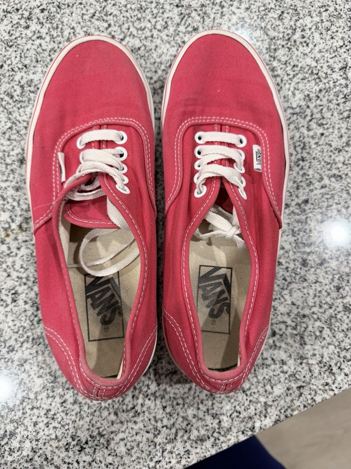 VANS Women's Sneakers Size 8 Red Canvas | eBay