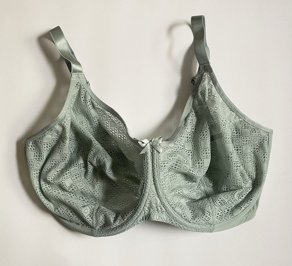 Glamorise Women's Plus Size Lace Comfort Wonderwire Bra Underwire #9855 40I Jade | eBay