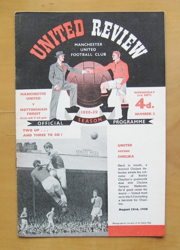 MANCHESTER UNITED Home Football Programmes 1958/1959 *Pick The One You ...