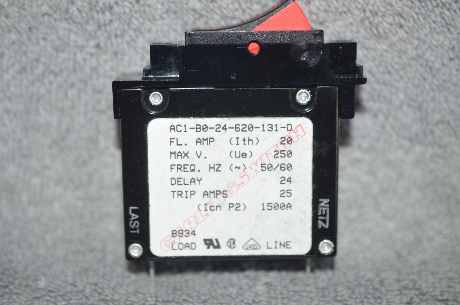 TWO NOS CARLING AC1-B0-24-620-131-D ROCKER CIRCUIT BREAKERS ~ 20A 250V ...