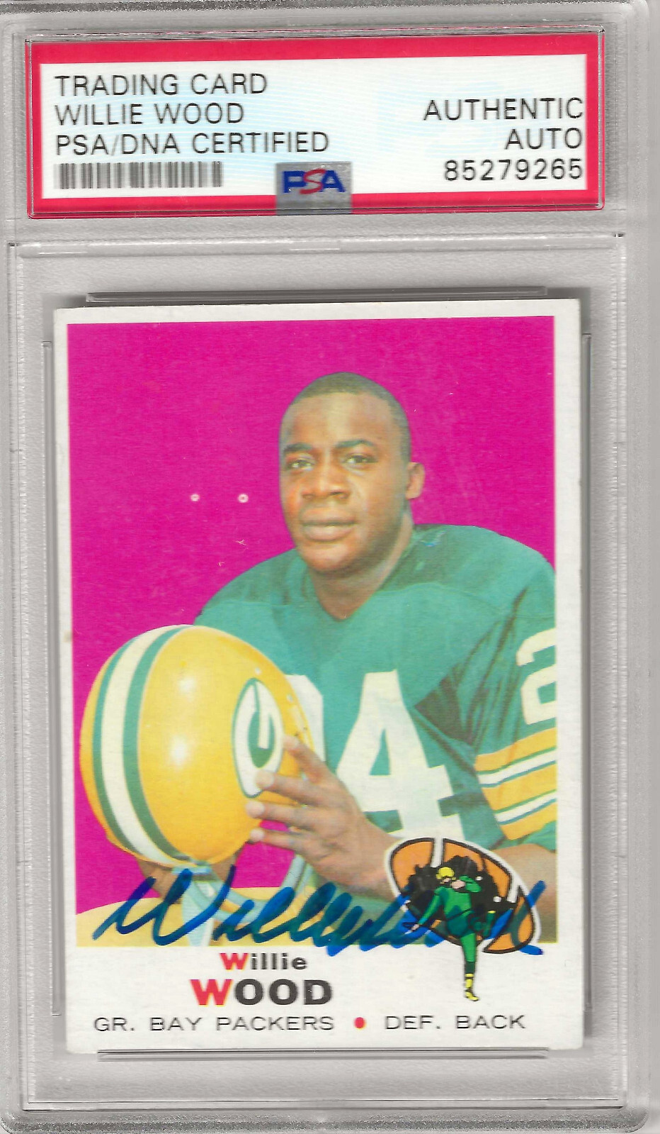 WILLIE WOOD PSA DNA SIGNED 1969 TOPPS CARD AUTO HALL OF FAME PACKERS | eBay