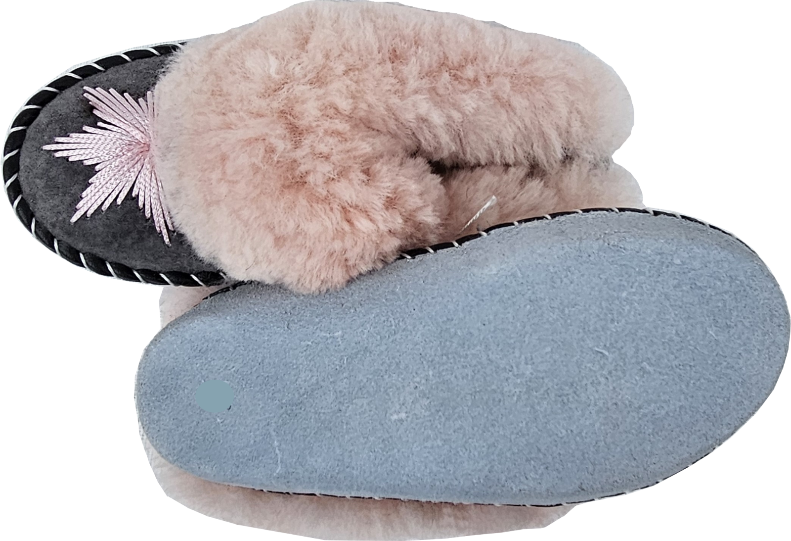 LAMMFELL Warme LATSCHEN Mules Hausschuhe Gr.42 NEU Schaffell/-leder ...