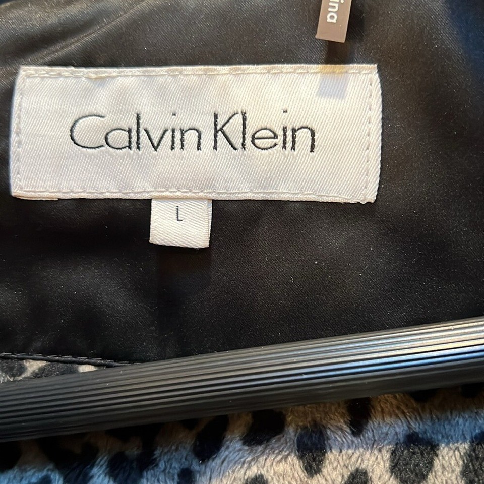 Calvin Klein Quilted Jacket Womens Large Black | eBay