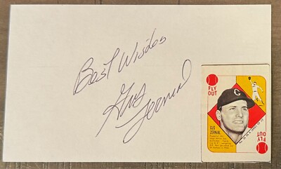 GUS ZERNIAL SIGNED 3"X5" INDEX CARD WHITE SOX ATHLETICS AUTOGRAPH D ...