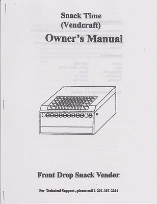 Snack Time (Vendcraft) Vending Machine VM-150B Manual | eBay
