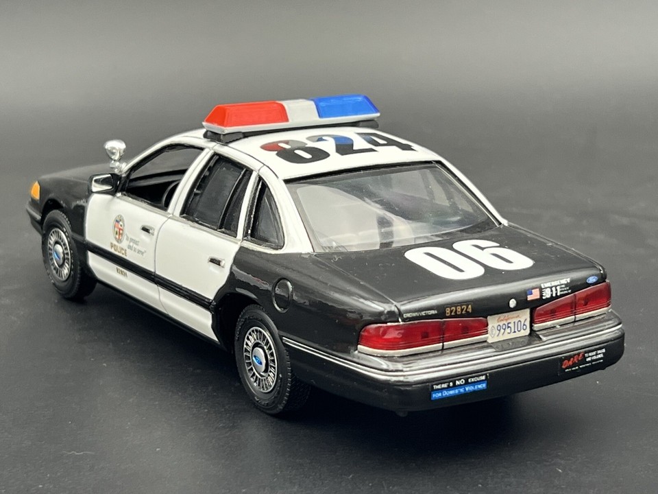 1/24 25 Scale Model Blue Chrome Red Code 3 LP6000 Lightbar Police ...