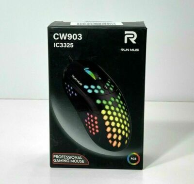RUNMUS RGB Gaming Mouse with 6 Programmable Buttons Chroma RGB Backlit ...