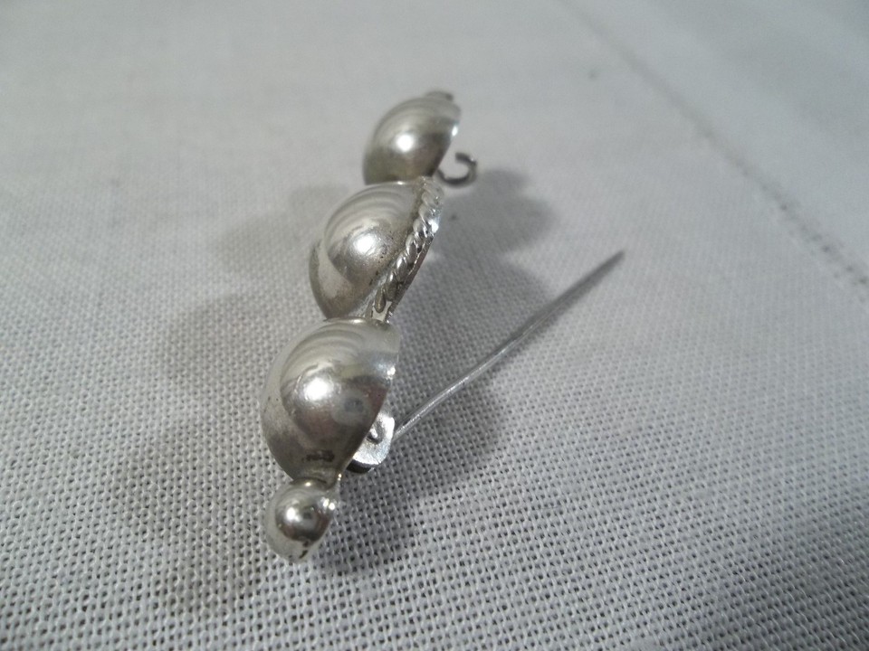 Antique Jorge "Chato" Castillo 980 Silver Button Style Brooch~Taxco~ | eBay
