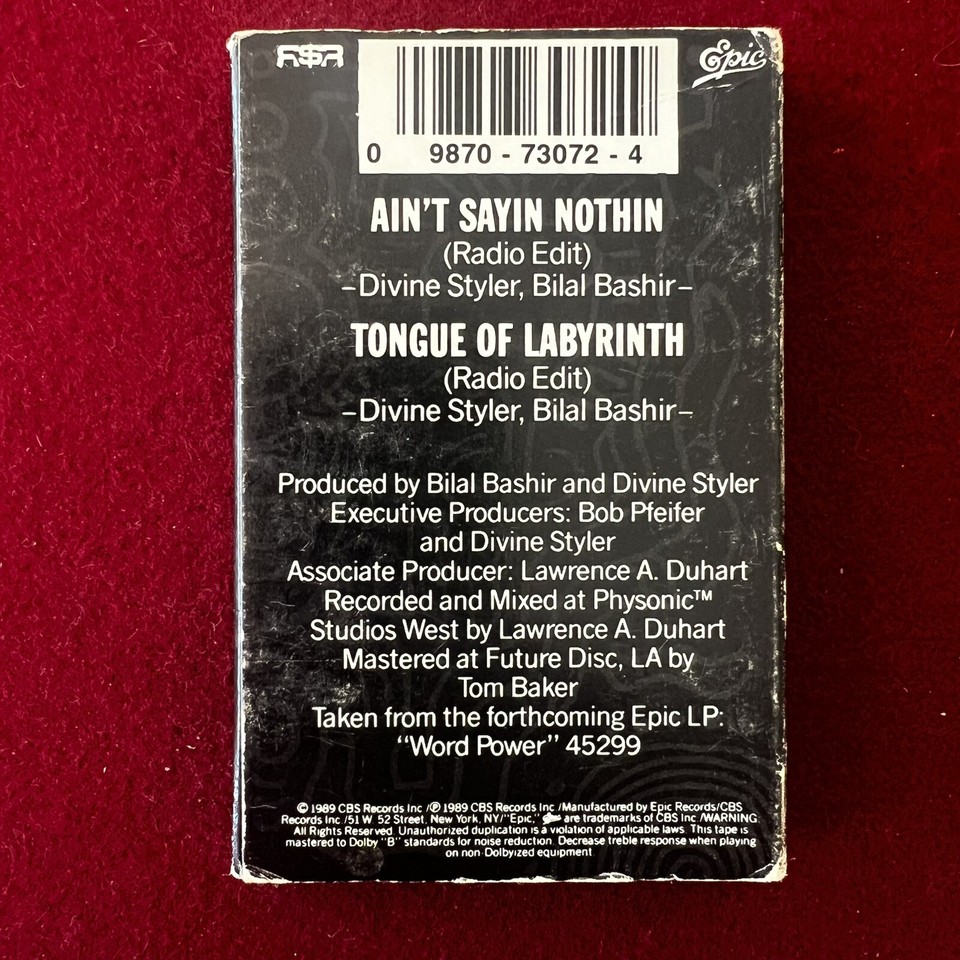 Divine Styler / The Scheme Team ‎– Ain't Sayin Nothin Cassette Single ...