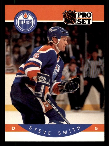 96 Steve Smith 5 Oilers 1990 Pro Set Hockey Sports Trading Card | eBay