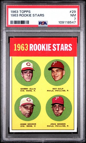 1963 TOPPS #29 1963 ROOKIE STARS ROOKIE RC PSA 7 | eBay