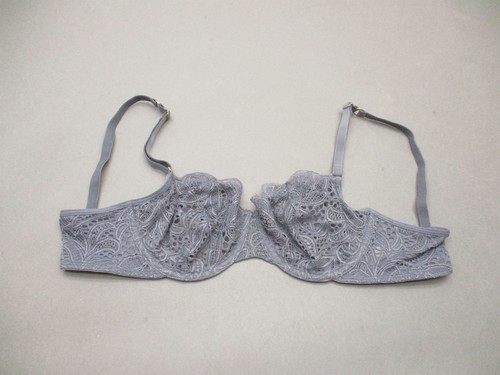 34C Lively Womens Gray Underwire Unpadded Back Closure Full Coverage ...