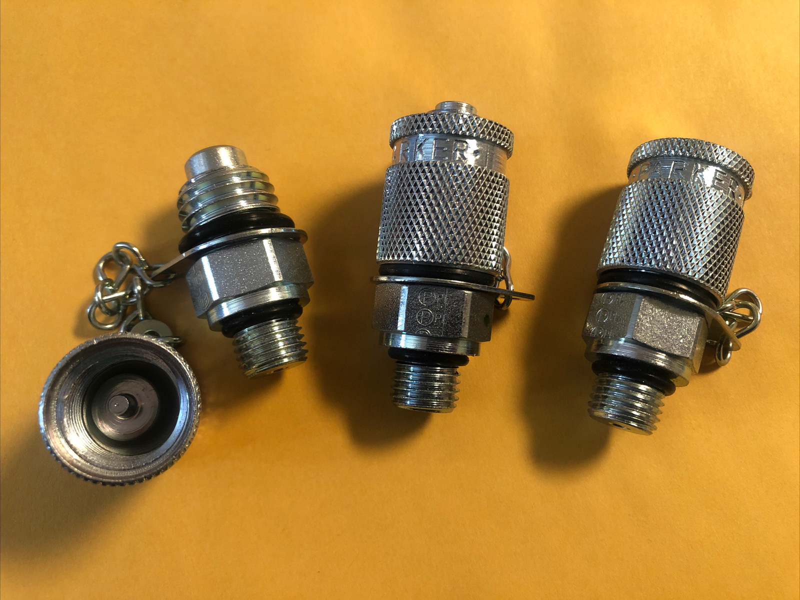 (3) PARKER EMA3/7/16-20UNF-2A TEST POINT DIAGNOSTIC FITTING STEEL | eBay
