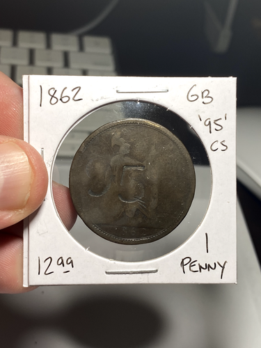 1862 Great Britain 1 Penny - '95' Counterstamped | eBay