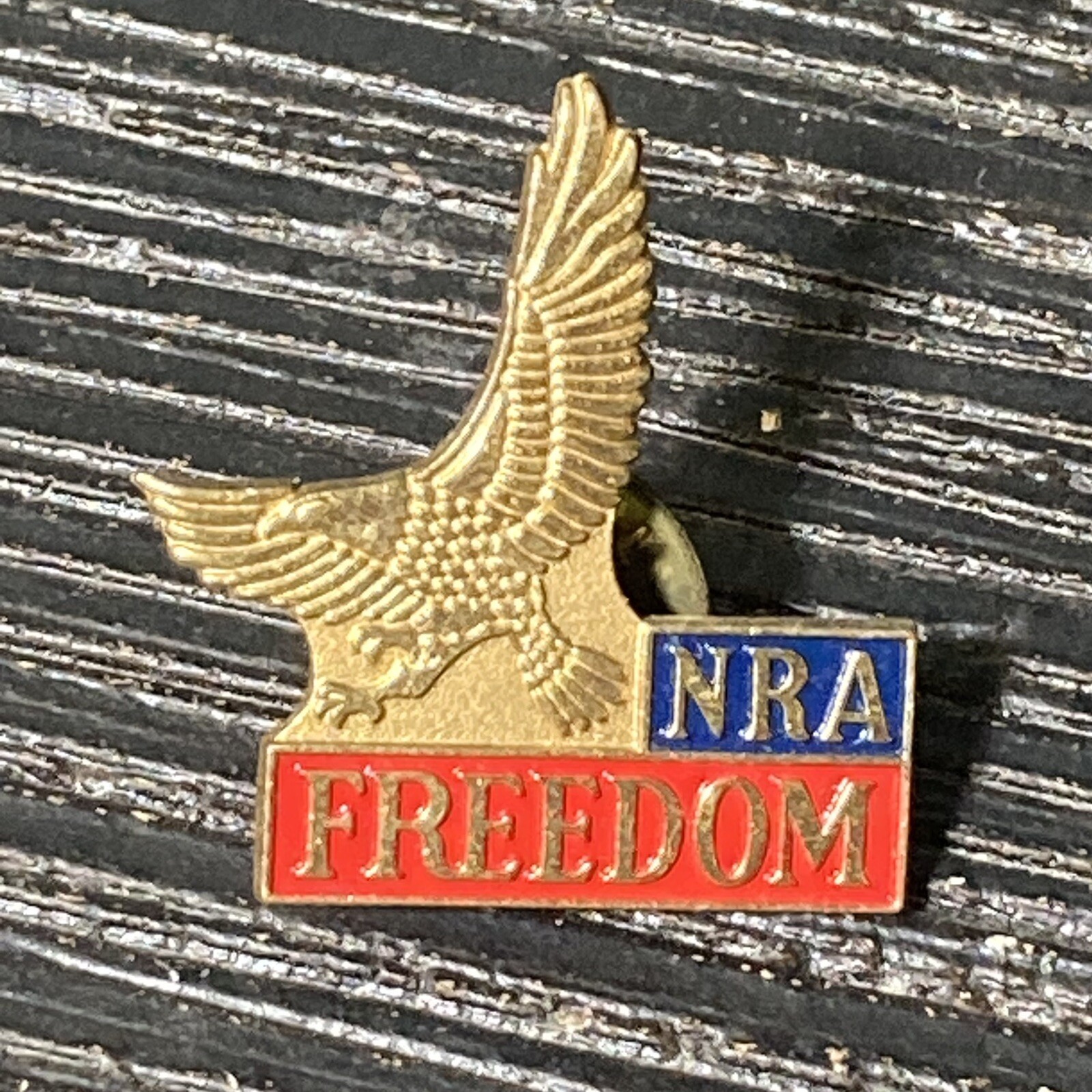 Vintage NRA Freedom Gold Eagle Lapel Pin Vest Collectible EUC K247 | eBay